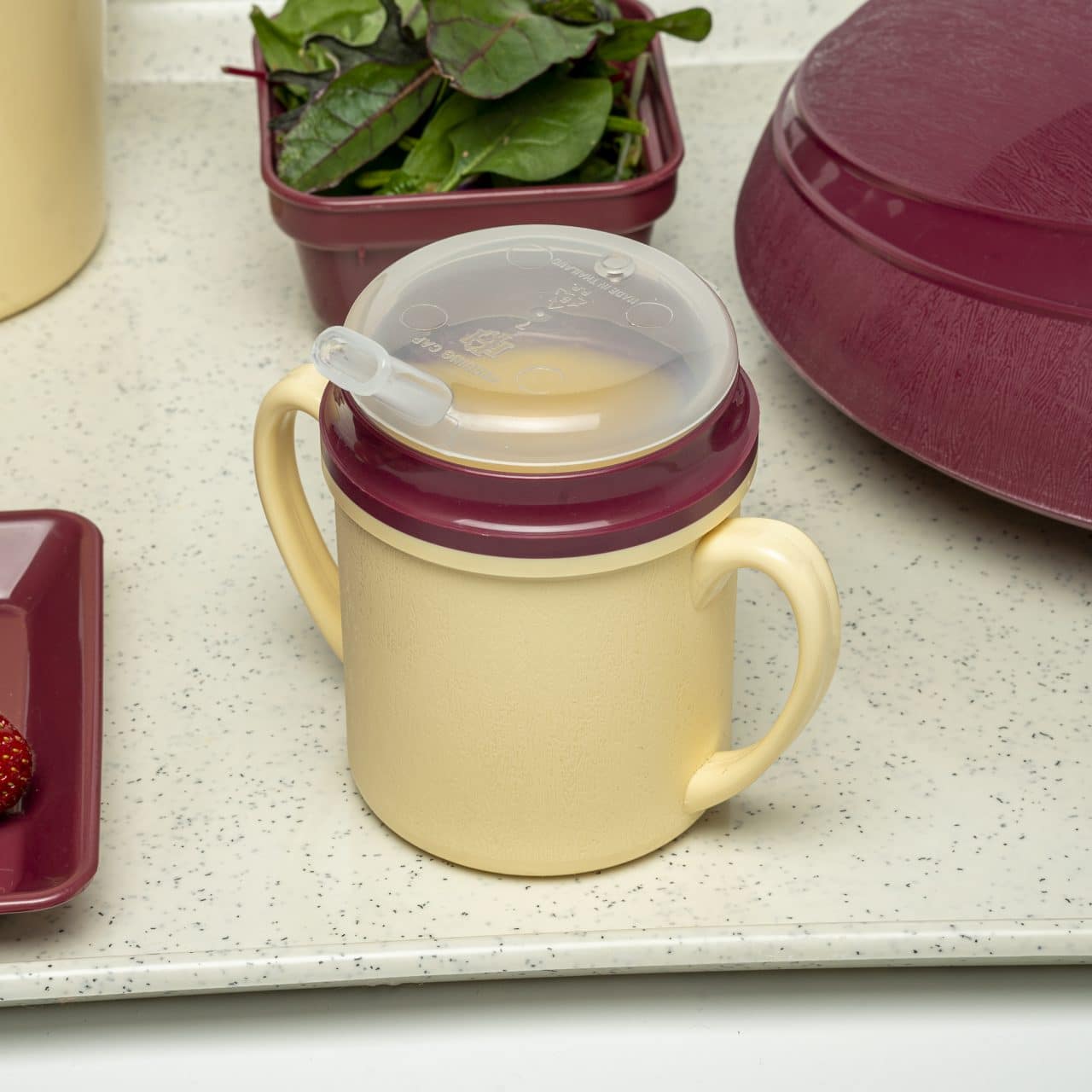 KH Traditional Double Handle Mug Yellow 250mL (#13)