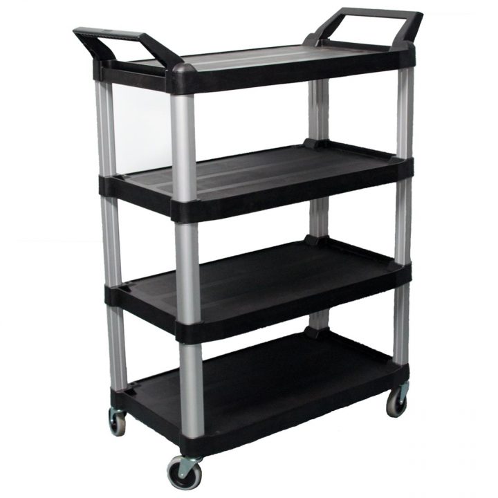 KH 3 Tier Utility Trolley Large Black - KHA Hospitality Importers