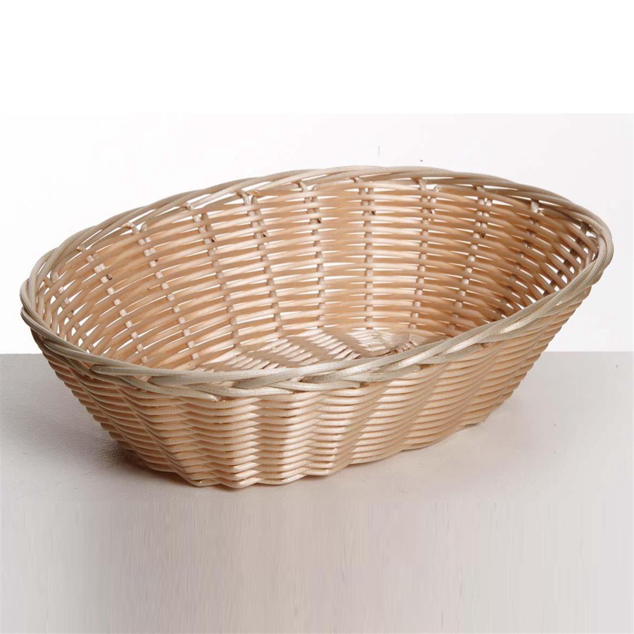 KH Plastic Rattan Bread Basket Oval Ken Hands Hospitality Importer KH Plastic Rattan Bread Basket Oval Ken Hands Hospitality Importer