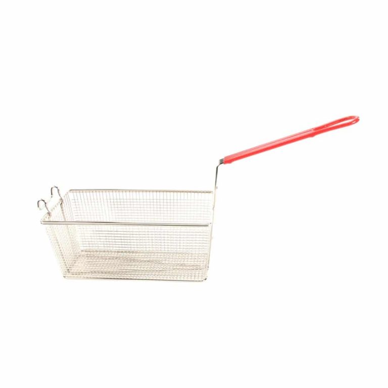 KH Rectangle Fryer Basket Red Handle - KHA Hospitality