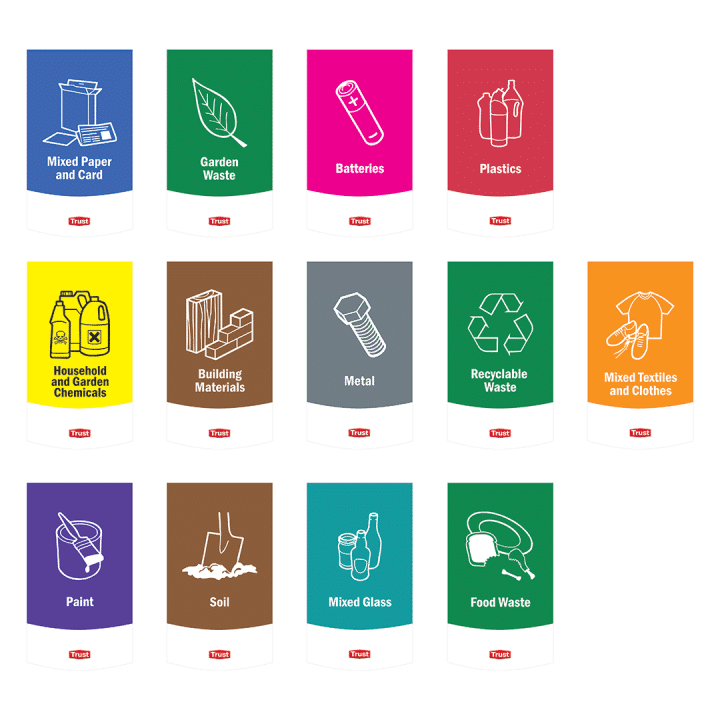 TRUST® Commercial Waste Sorting Label Kit - KH Hospitality